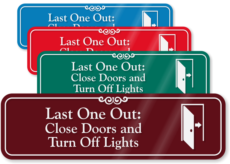 Close Door Sign
