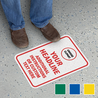 Upload Your Own Art Custom Rectangle SlipSafe Floor Sign, SKU: SF-3111