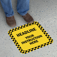 Upload Your Own Art Custom Square SlipSafe Floor Sign, SKU: SF-3110